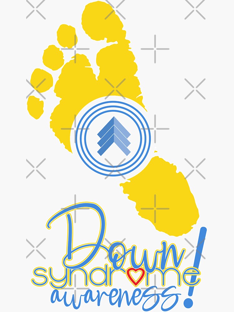"Down Syndrome Footsteps for Awareness" Sticker for Sale by LARH ...