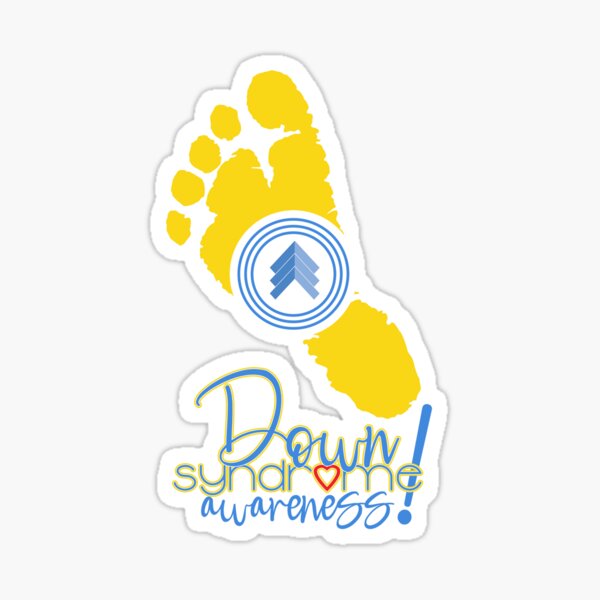 "Down Syndrome Footsteps for Awareness" Sticker for Sale by LARH ...