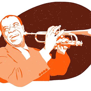 "Louis Armstrong" Sticker by GabianSpiritArt | Redbubble