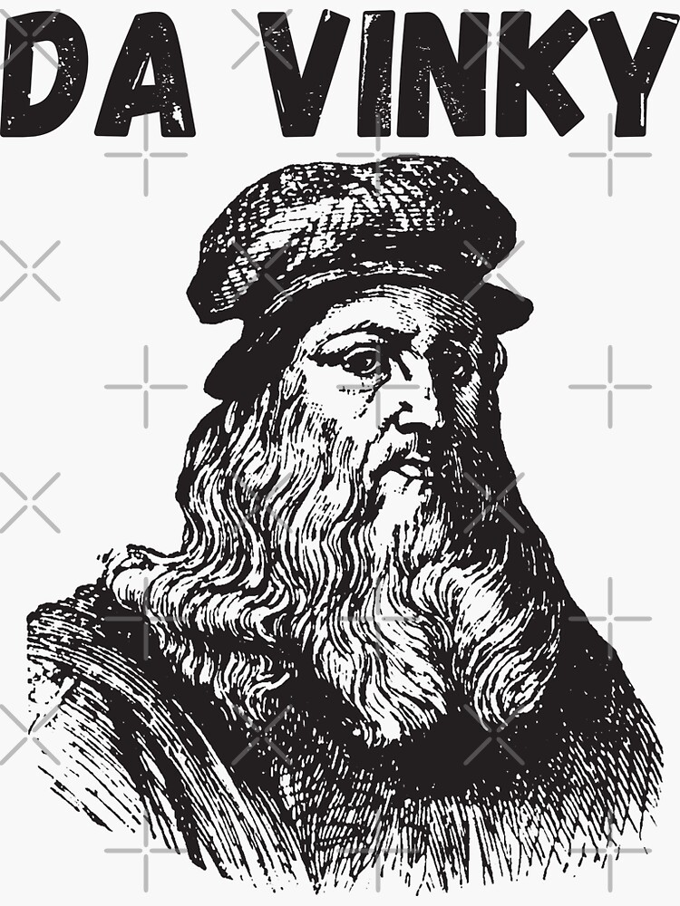 "Da Vinky meme" Sticker for Sale by MAKSDESIGN | Redbubble