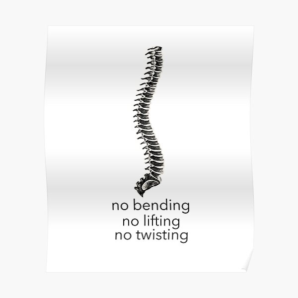 "Spinal Precautions" Poster by TheOTwardrobe | Redbubble