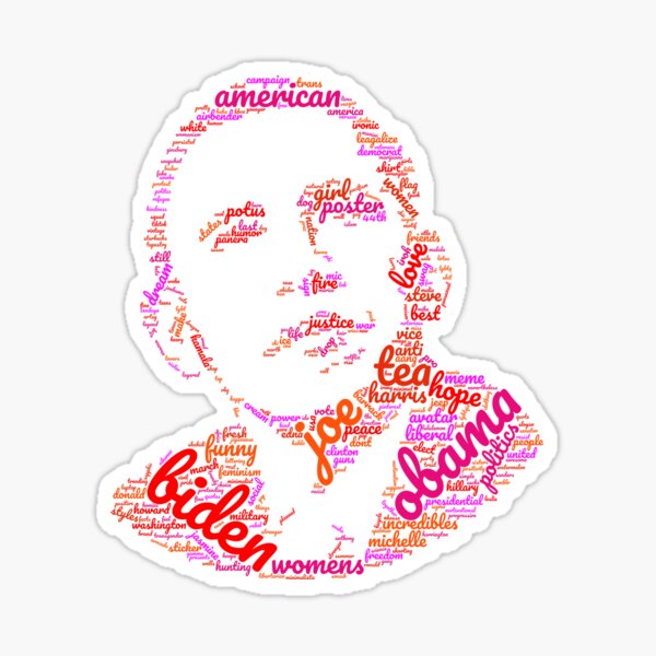 "Barack Obama Word Art" Sticker by GlJfashion | Redbubble