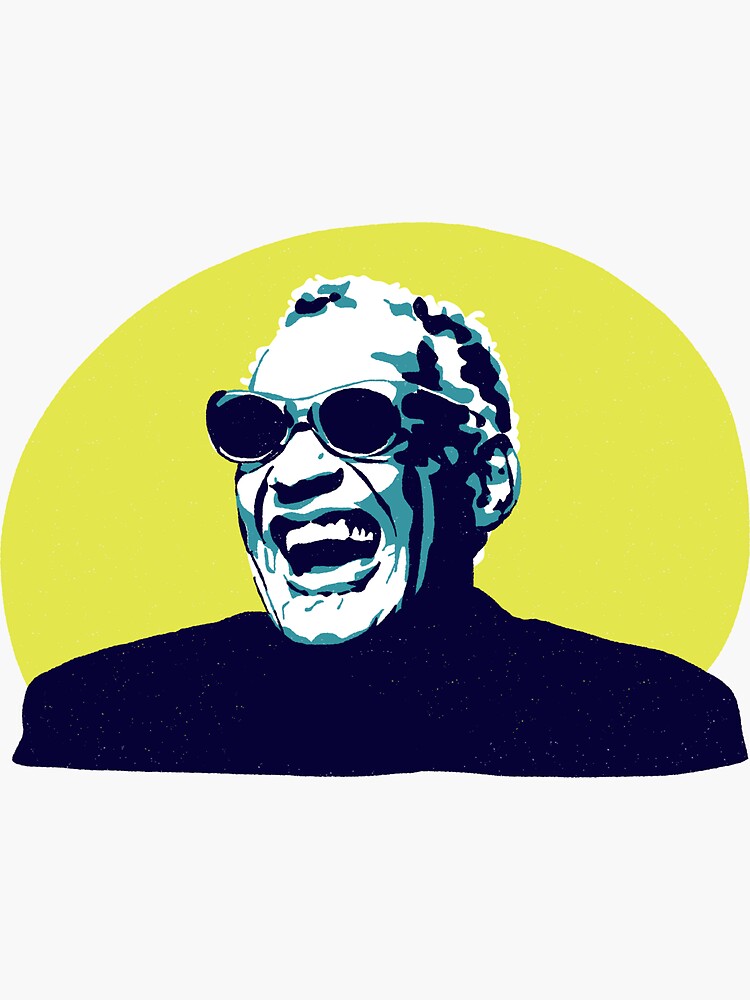 "Ray charles" Sticker by GabianSpiritArt | Redbubble