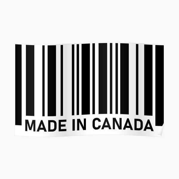 "MADE IN CANADA Barcode" Poster by ABGdesigns | Redbubble