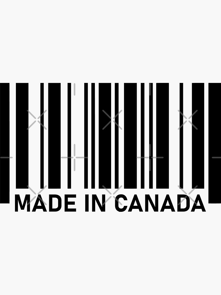 "MADE IN CANADA Barcode" Sticker for Sale by ABGdesigns | Redbubble