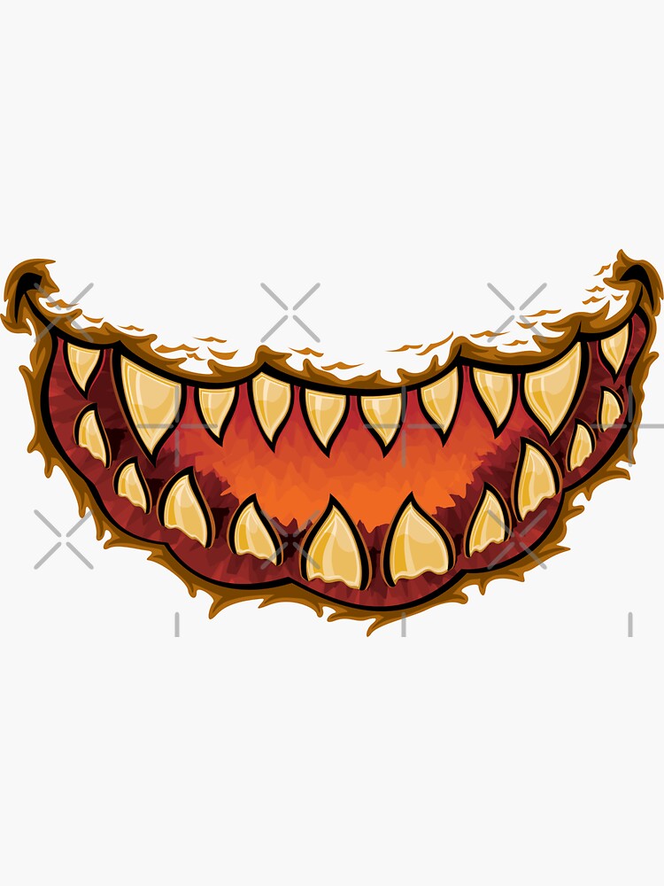 "Creepy Monster Mouth" Sticker for Sale by mikels | Redbubble