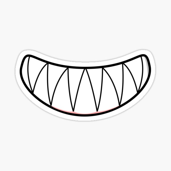 "Creepy Monster Teeth Smile" Sticker for Sale by mikels | Redbubble