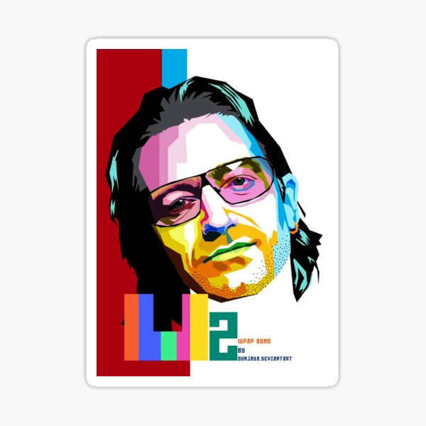 "u2 bono art" Sticker for Sale by azo28 | Redbubble