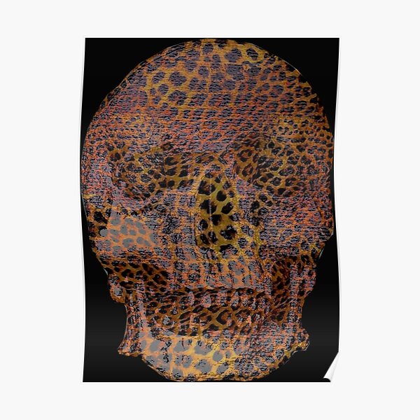 "Leopard Print Skull" Poster by Tudor-Cavalier | Redbubble