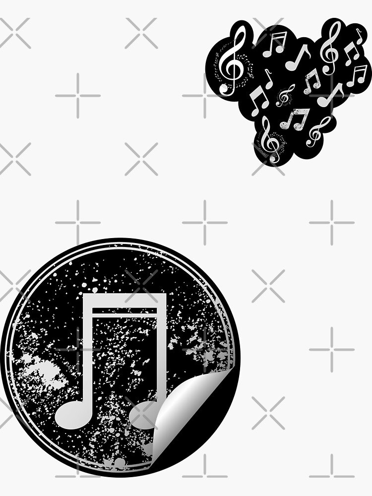 "Music logo" Sticker by Mayamoamen99 | Redbubble