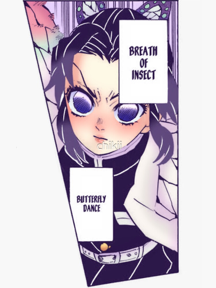 "Shinobu colored panel #3" Sticker by chikii | Redbubble