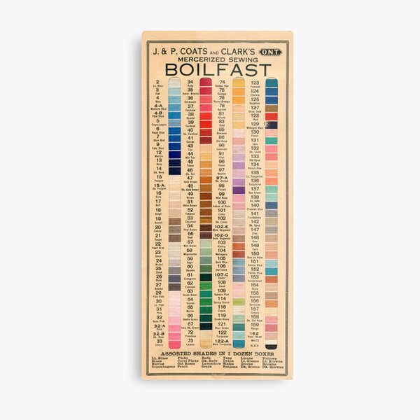 "Vintage Boilfast Color Sample Card" Metal Print for Sale by ...