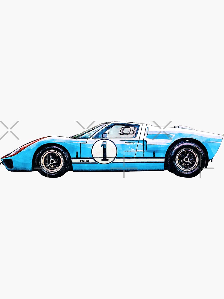 "1966 Ford GT40 Mk.II" Sticker for Sale by d25bev | Redbubble