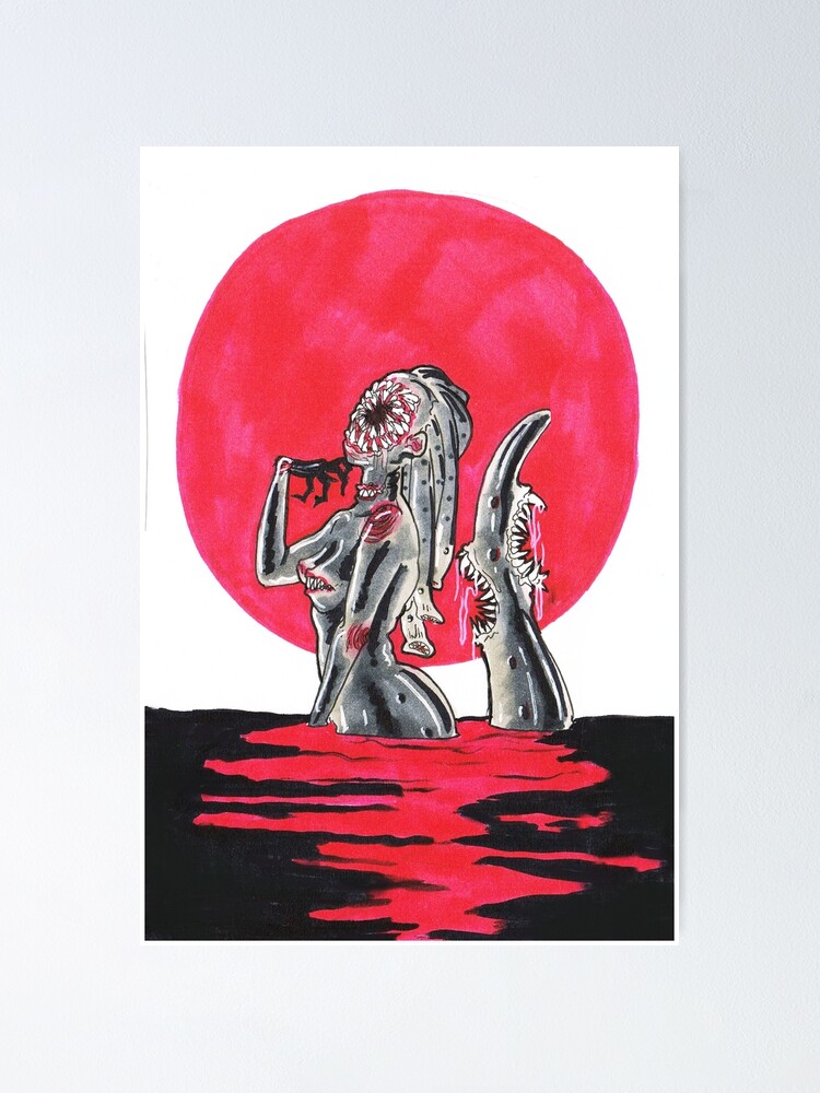 "Lamprey Mermaid" Poster by DevLArt | Redbubble