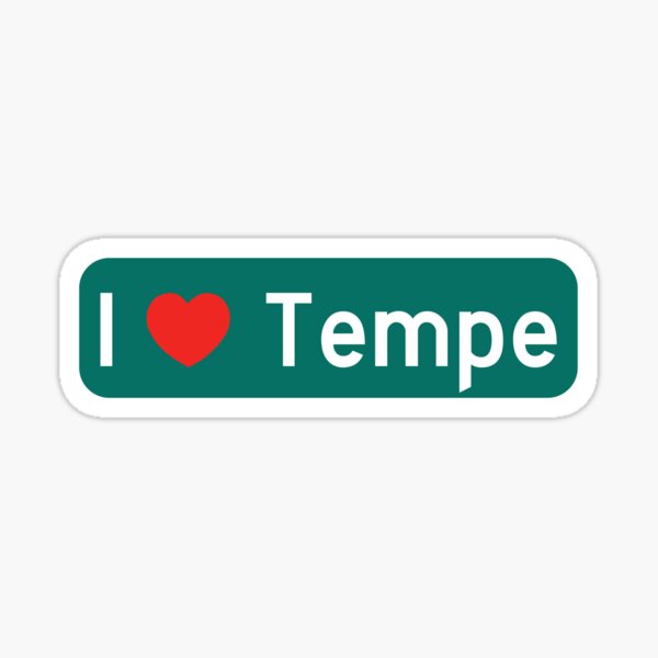 "I Love Tempe!" Sticker by phandiltees | Redbubble