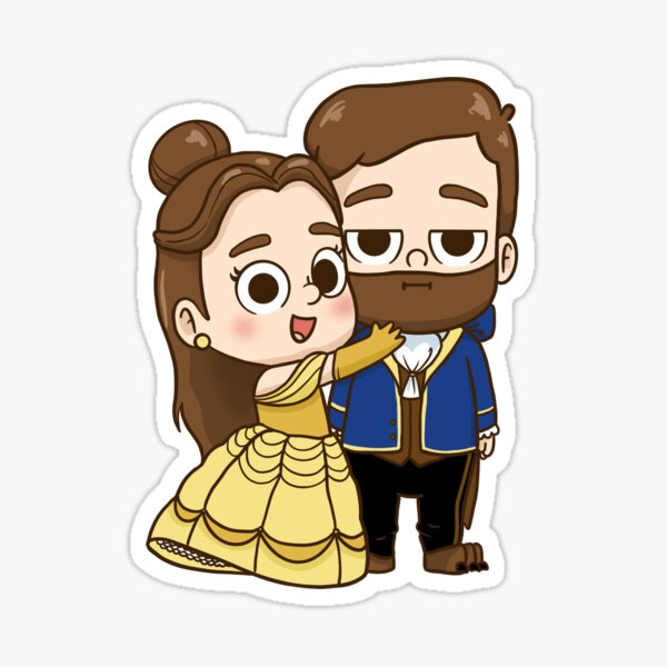 Pegatina «Pibu-beauty and beast» de Pibubear | Redbubble