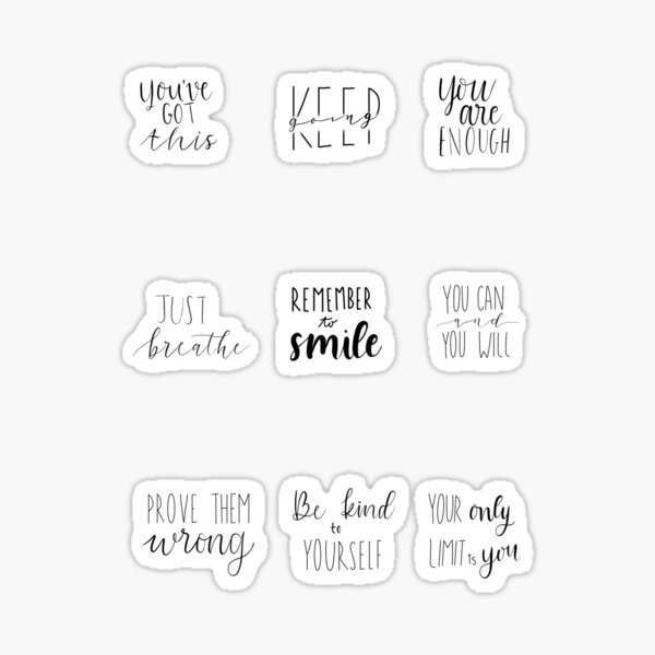 "Positive self love quotes pack 1 " Sticker for Sale by YitingZarts ...