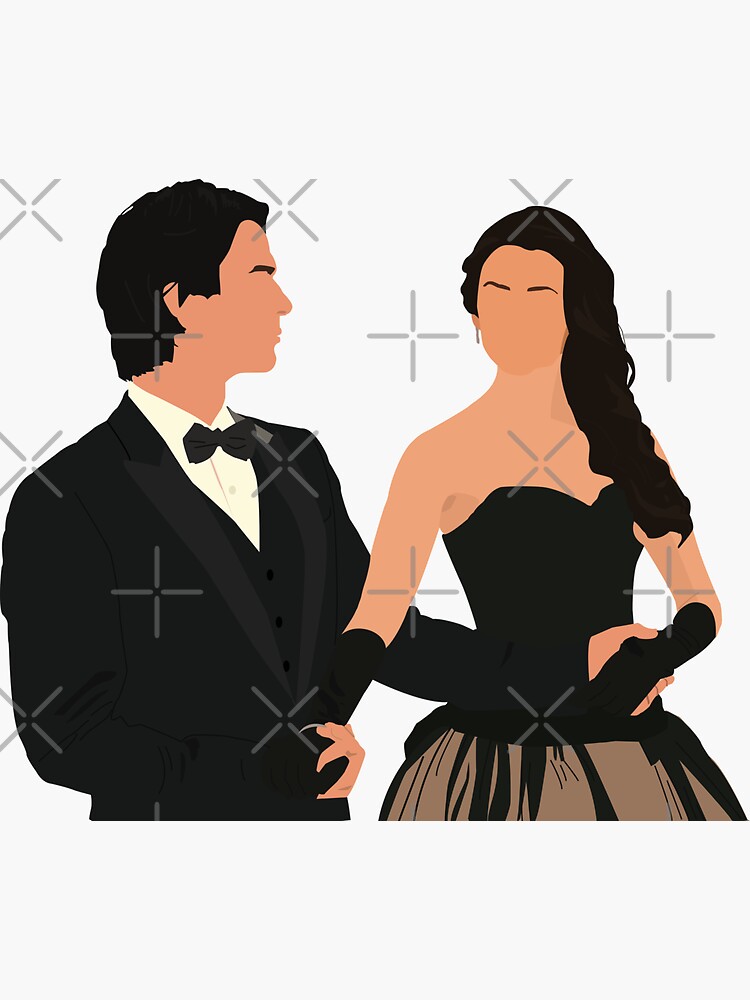 "Delena" Sticker for Sale by purplewings03 | Redbubble