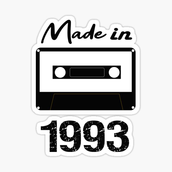"Made In 1993" Sticker for Sale by Tema01 | Redbubble