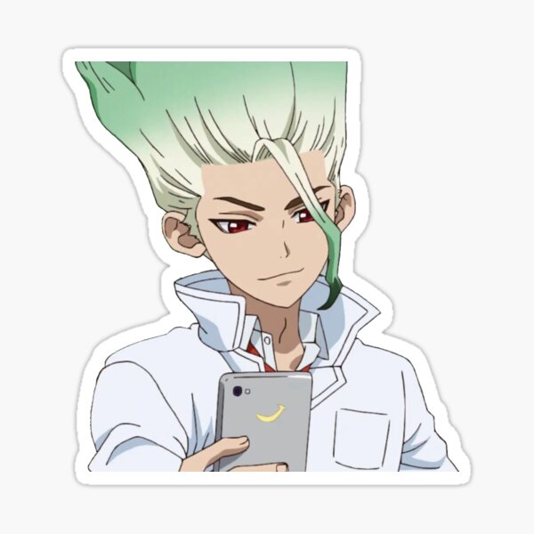 "Senku Ishigami " Sticker by CherryLemons | Redbubble