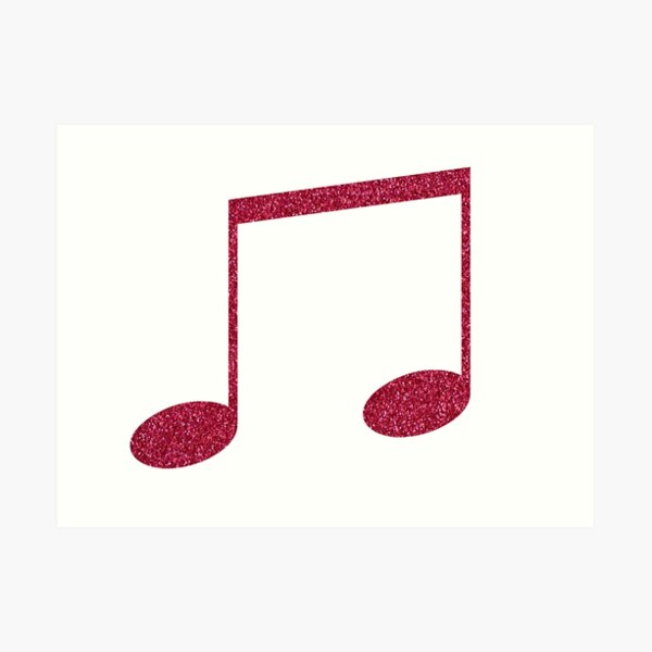 "Pink Glitter Music Note Pattern" Art Print by ValeriesGallery | Redbubble