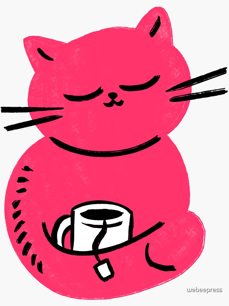 "Careless Cat" Sticker for Sale by webeepress | Redbubble