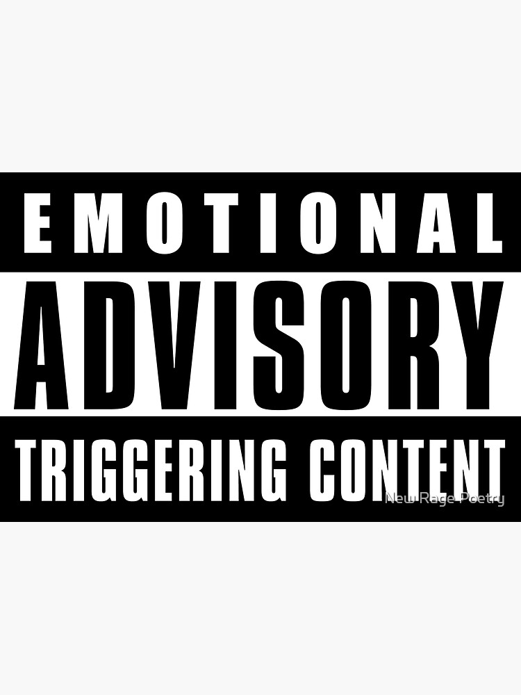 "Emotional Advisory: Triggering Content" Sticker for Sale by vtugaleva ...