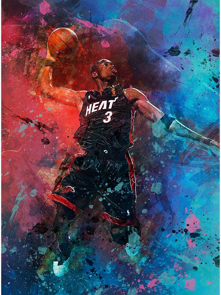"Dwyane Wade Heat Mixed Media" Poster for Sale by Pixel Drip | Redbubble