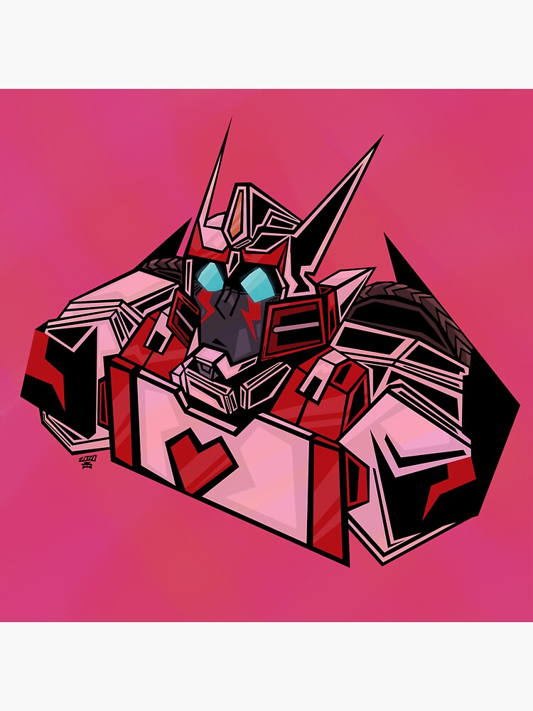 "Pink Drift" Sticker by dapper-robot | Redbubble