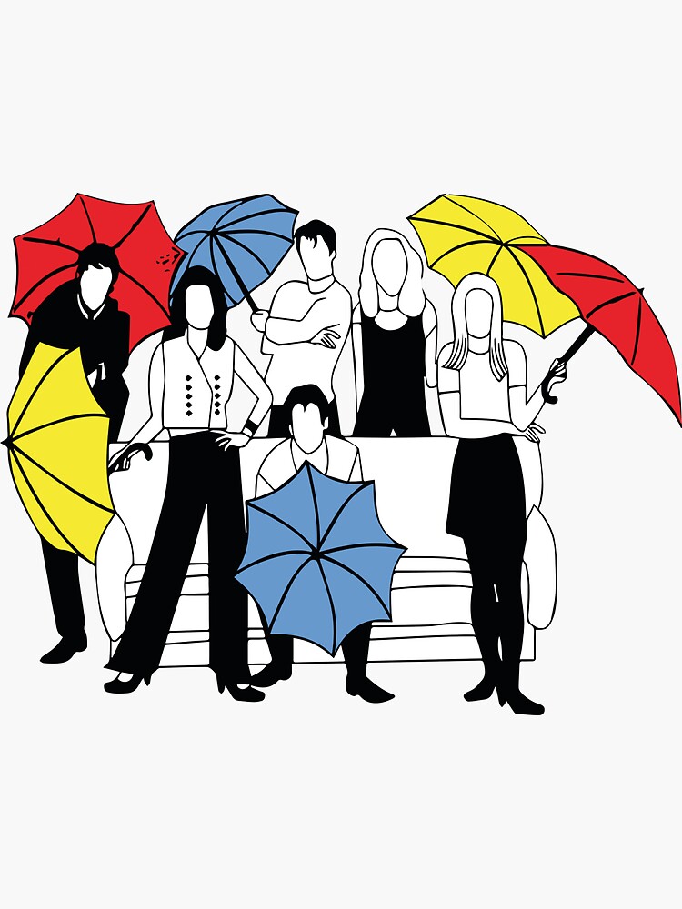 "friends umbrella" Sticker for Sale by Friendsios | Redbubble