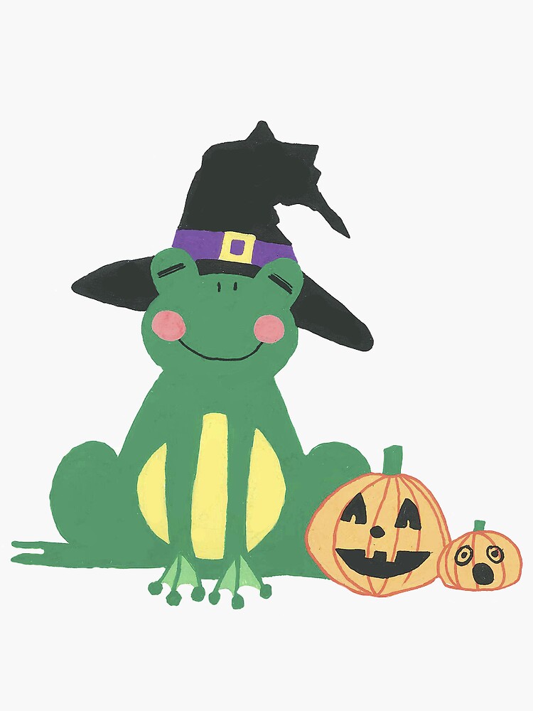 "Halloween Frog" Sticker for Sale by madokamies | Redbubble
