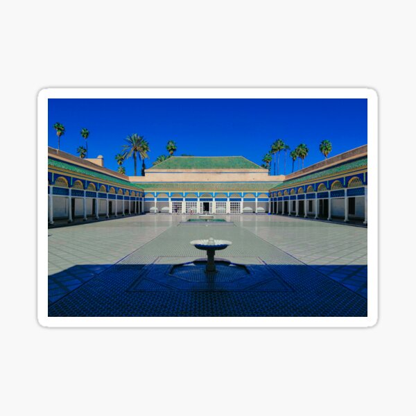 "Moroccan Architecture Style Grand Court Yard With Tile Fountains." Sticker for Sale by ...