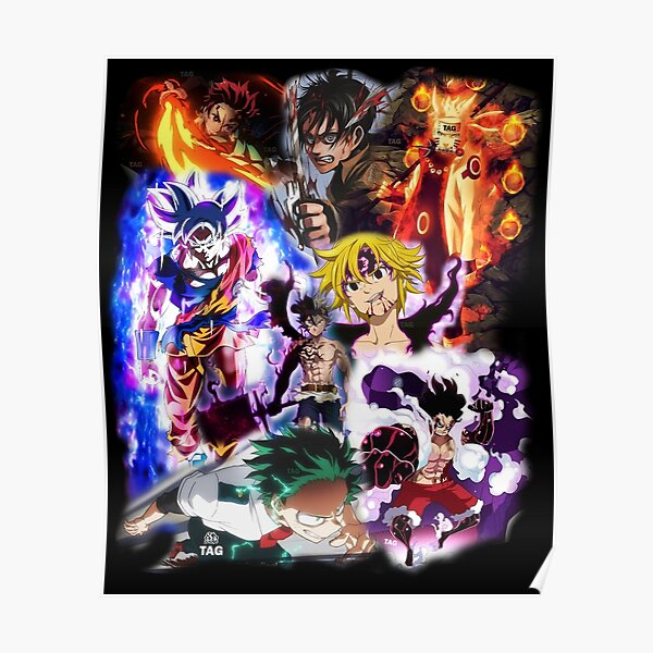 "Multiverse - Anime Characters " Poster for Sale by Twaingrant | Redbubble