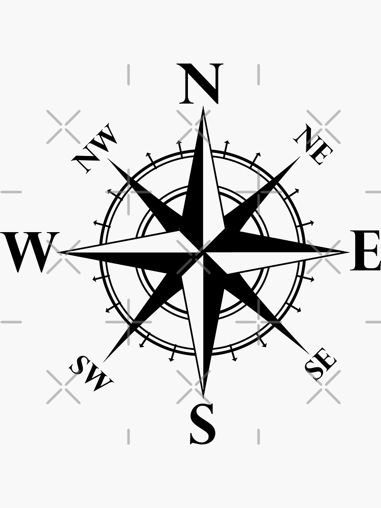 "Nautical Compass" Sticker for Sale by Smaragdas | Redbubble