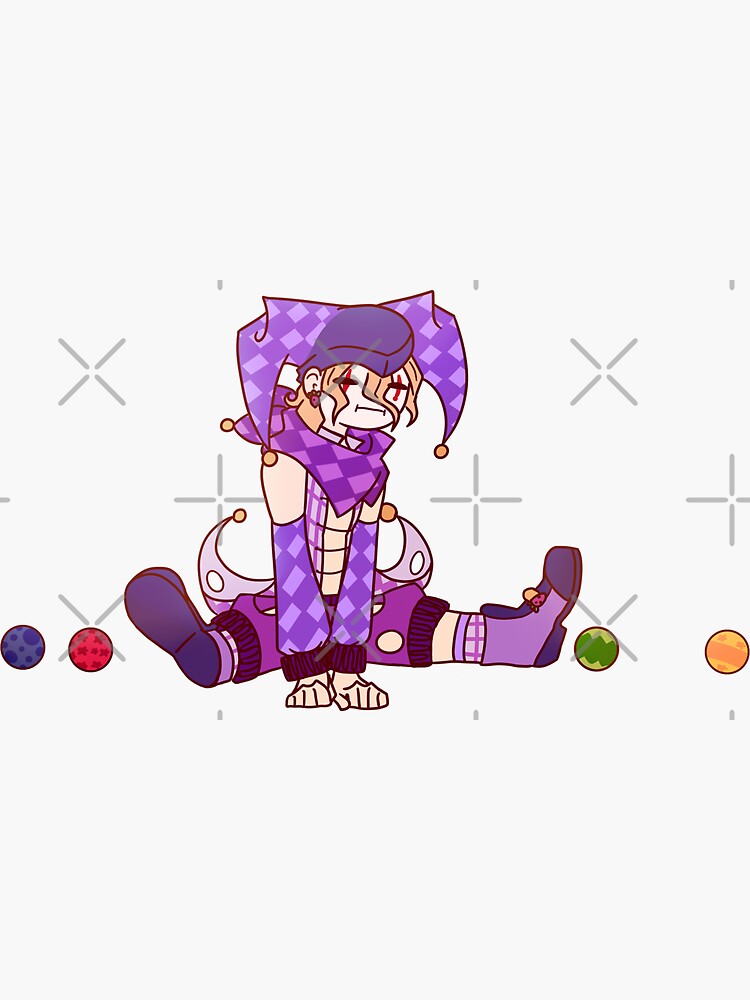 "Jester Fugo" Sticker by Doppiowo | Redbubble