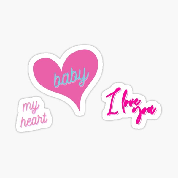 ""BABY" sticker pack (3 stickers)" Sticker for Sale by artby-b | Redbubble