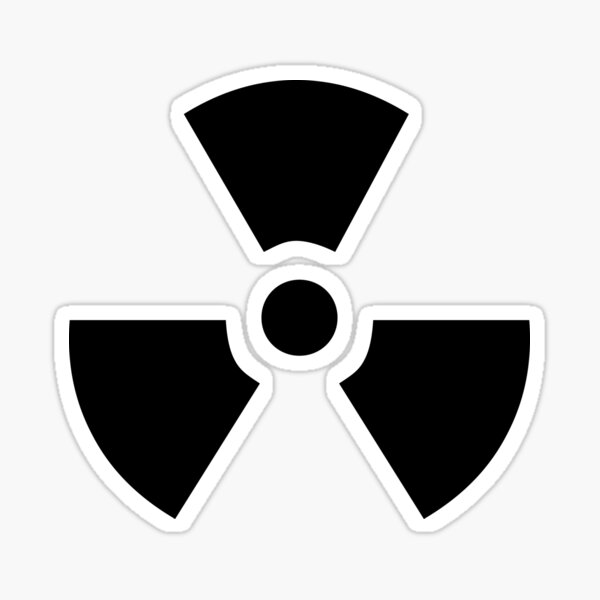 "Radioactivity sign" Sticker for Sale by Smaragdas | Redbubble