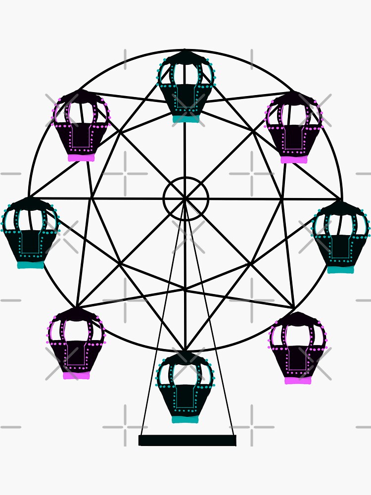 "Vintage Ferris wheel" Sticker by Geraldine-N | Redbubble