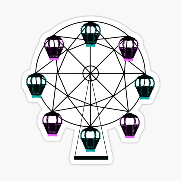 "Vintage Ferris wheel" Sticker by Geraldine-N | Redbubble