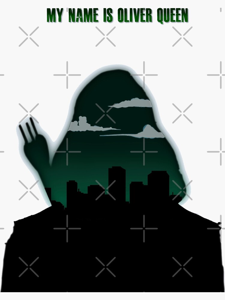 "My name is Oliver Queen Merch" Sticker by ArrowverseTech | Redbubble