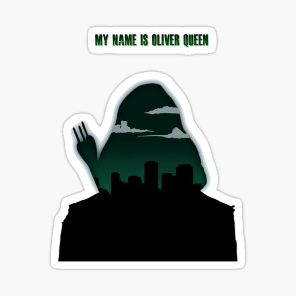 "My name is Oliver Queen Merch" Sticker by ArrowverseTech | Redbubble