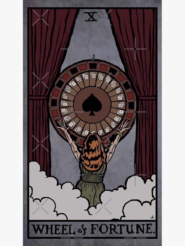 "10 - Wheel of Fortune - Lady Luck" Sticker for Sale by Dlucia27 ...