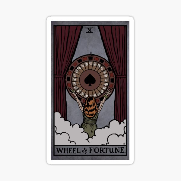 "10 - Wheel of Fortune - Lady Luck" Sticker for Sale by Dlucia27 ...