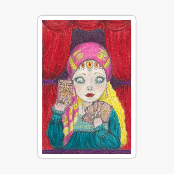 "Gypsy Tarot Reader" Sticker by PixlPixi | Redbubble