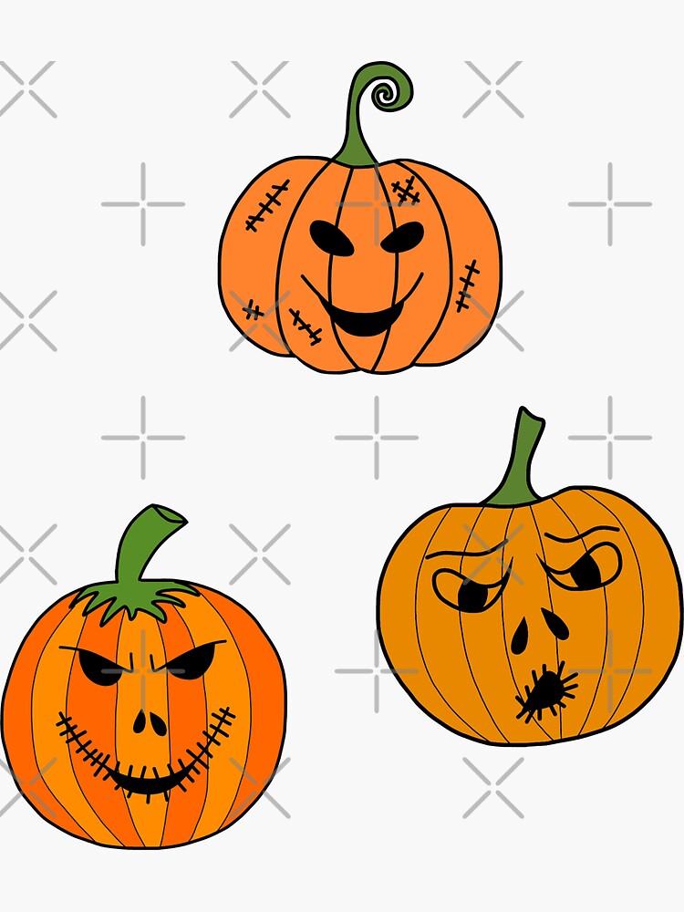 "Pumpkin halloween stickers, Stickers Halloween ideas, scary stickers ...