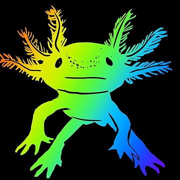 "Rainbow Axolotl " Sticker for Sale by Sometimes-Satan | Redbubble