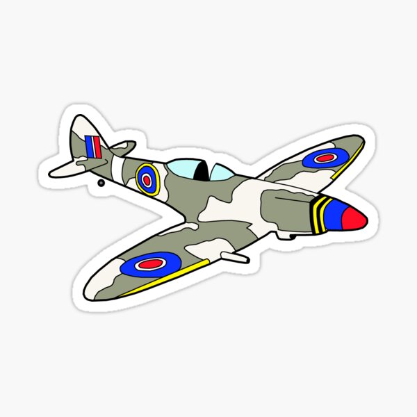 "Supermarine Spitfire Aircraft" Sticker for Sale by AirspeedDesign ...