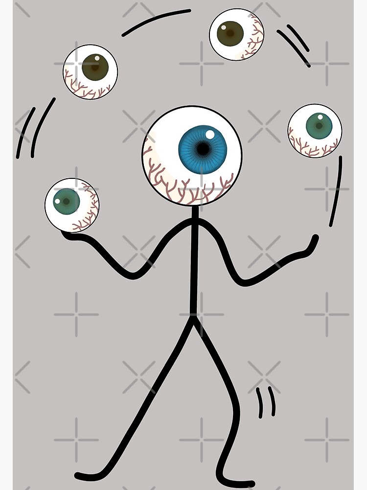 Lámina fotográfica «Stickman / An Eyeball Stickman está haciendo ...