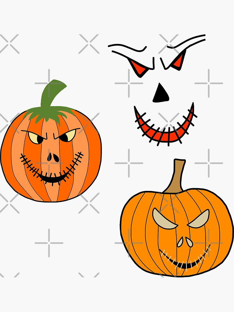 "Pumpkin halloween stickers, Stickers Halloween ideas, scary stickers ...