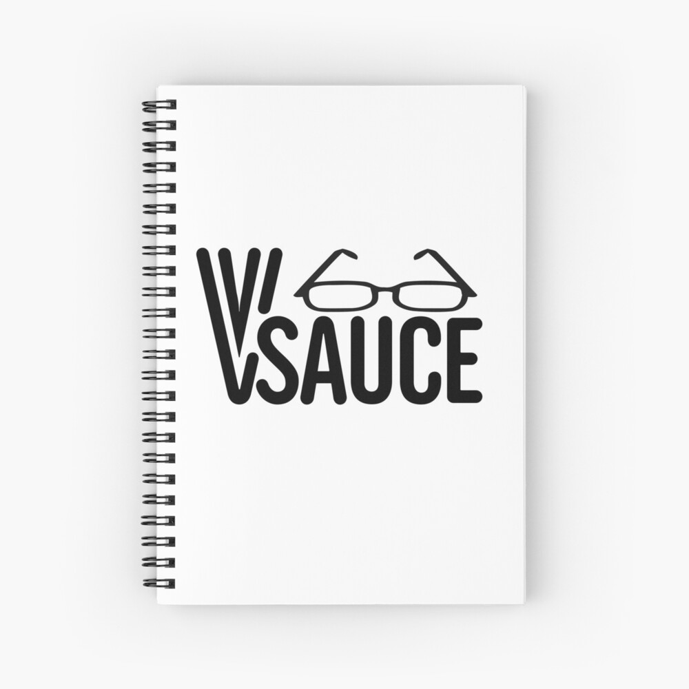 "Vsauce Iconic Logo and Specs" Spiral Notebook by MattInterrupted ...